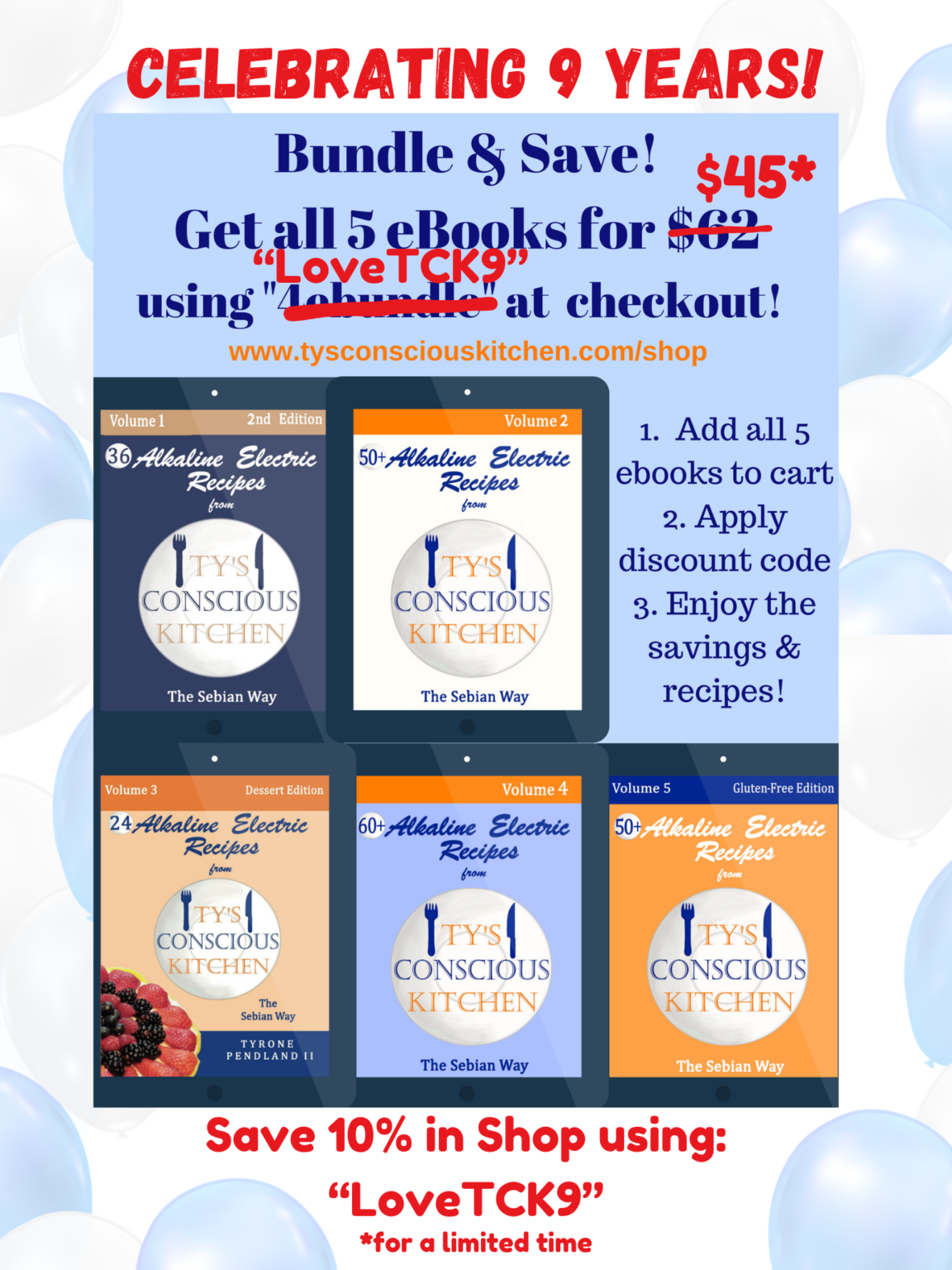 Ty's Conscious Kitchen | Alkaline Electric Recipes The Sebian Way